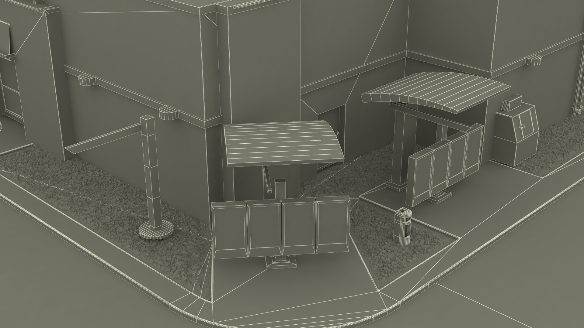 Unbranded Fast Food Restaurant With Land 3D Model - TurboSquid 2381775