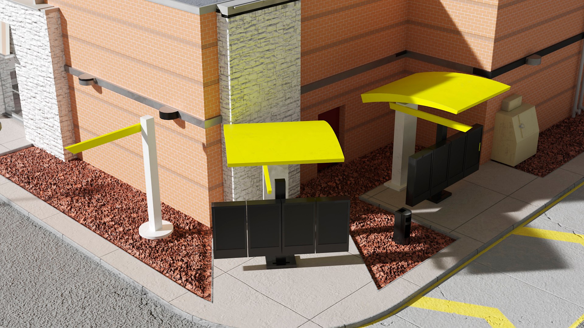 Unbranded Fast Food Restaurant With Land 3D Model - TurboSquid 2381775