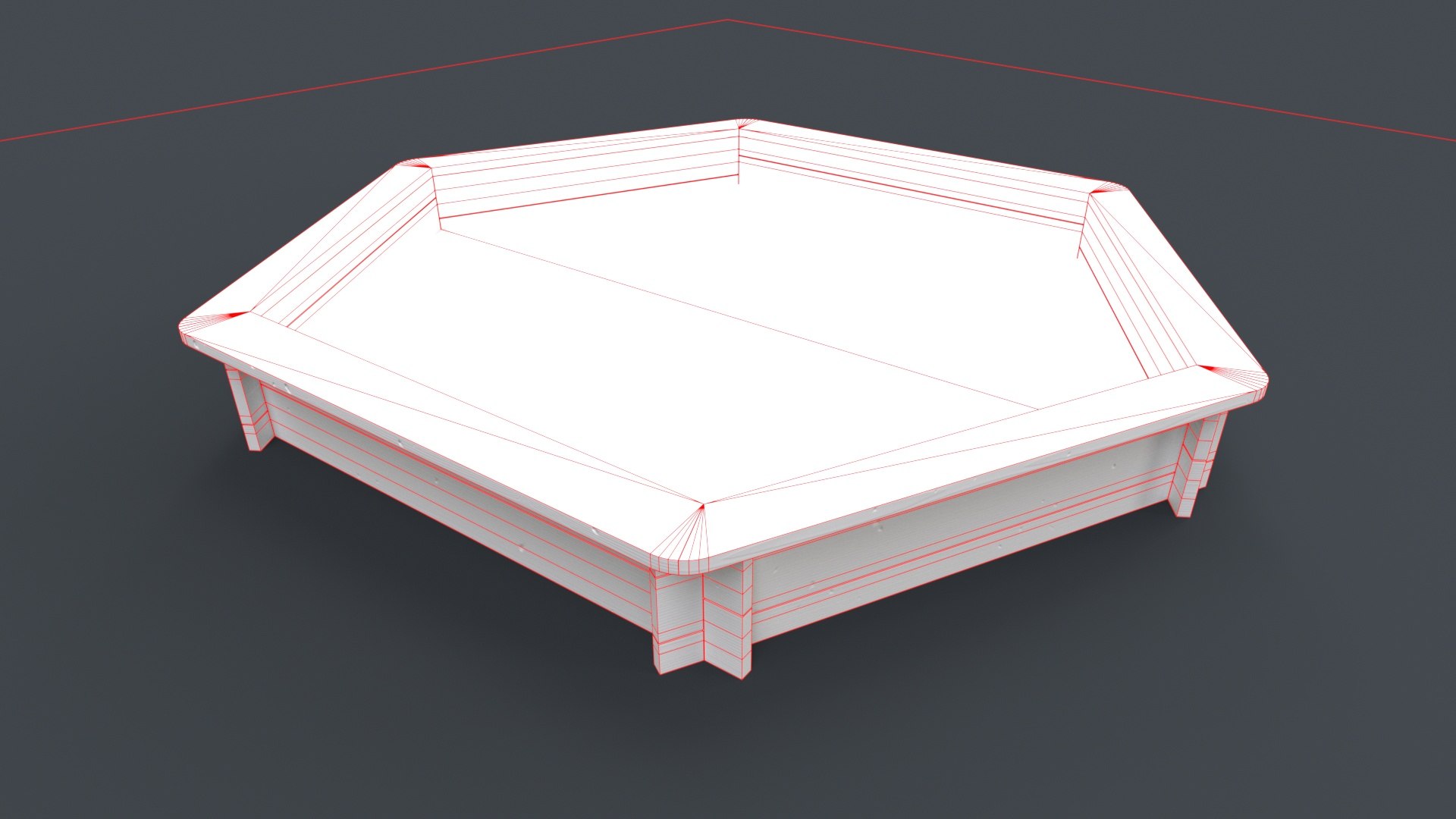 PBR Outdoor Wooden Sandbox Hexagon C 3D model - TurboSquid 2061106