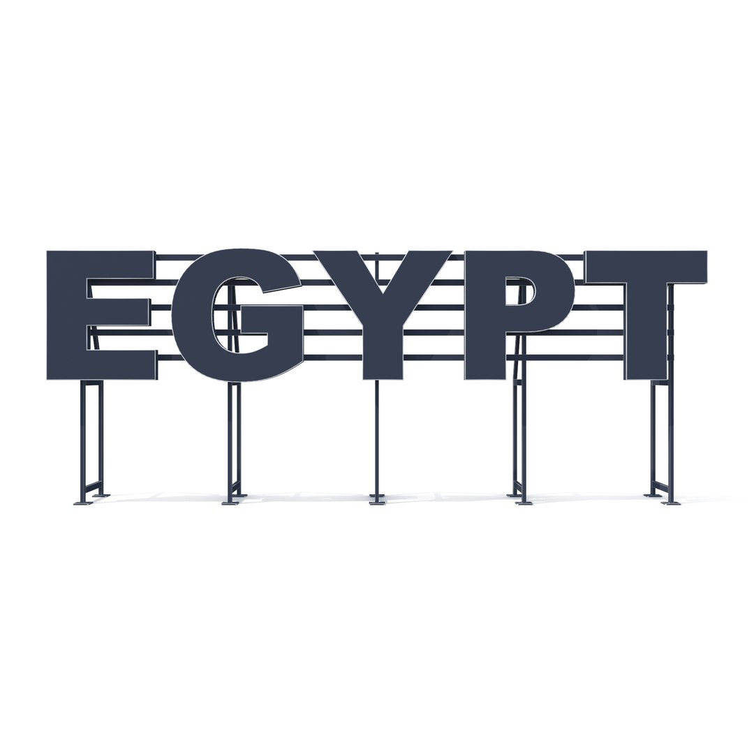 3D country sign egypt - TurboSquid 1804563