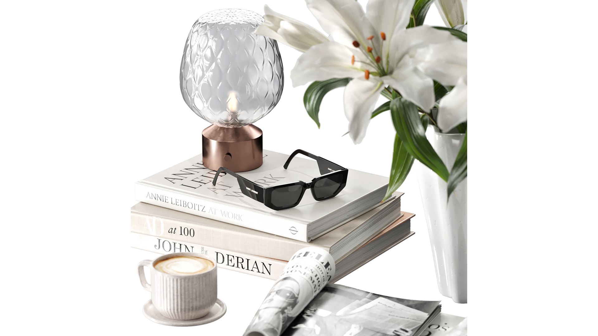 Decorative Set Bouquet Lilies 3D Model - TurboSquid 2331041