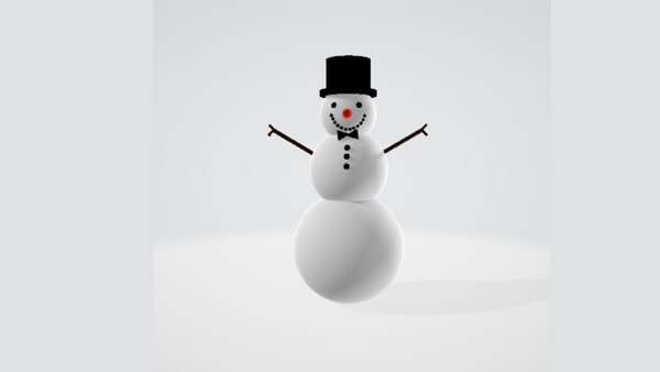 3D 3d snowman model model - TurboSquid 2003913