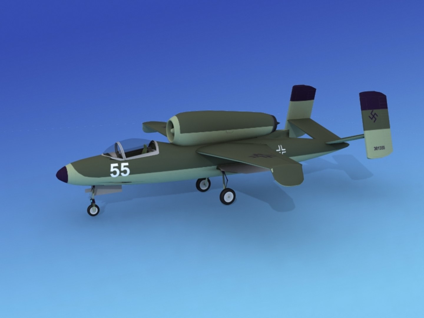 3d Fighter Jets Heinkel 162 Model