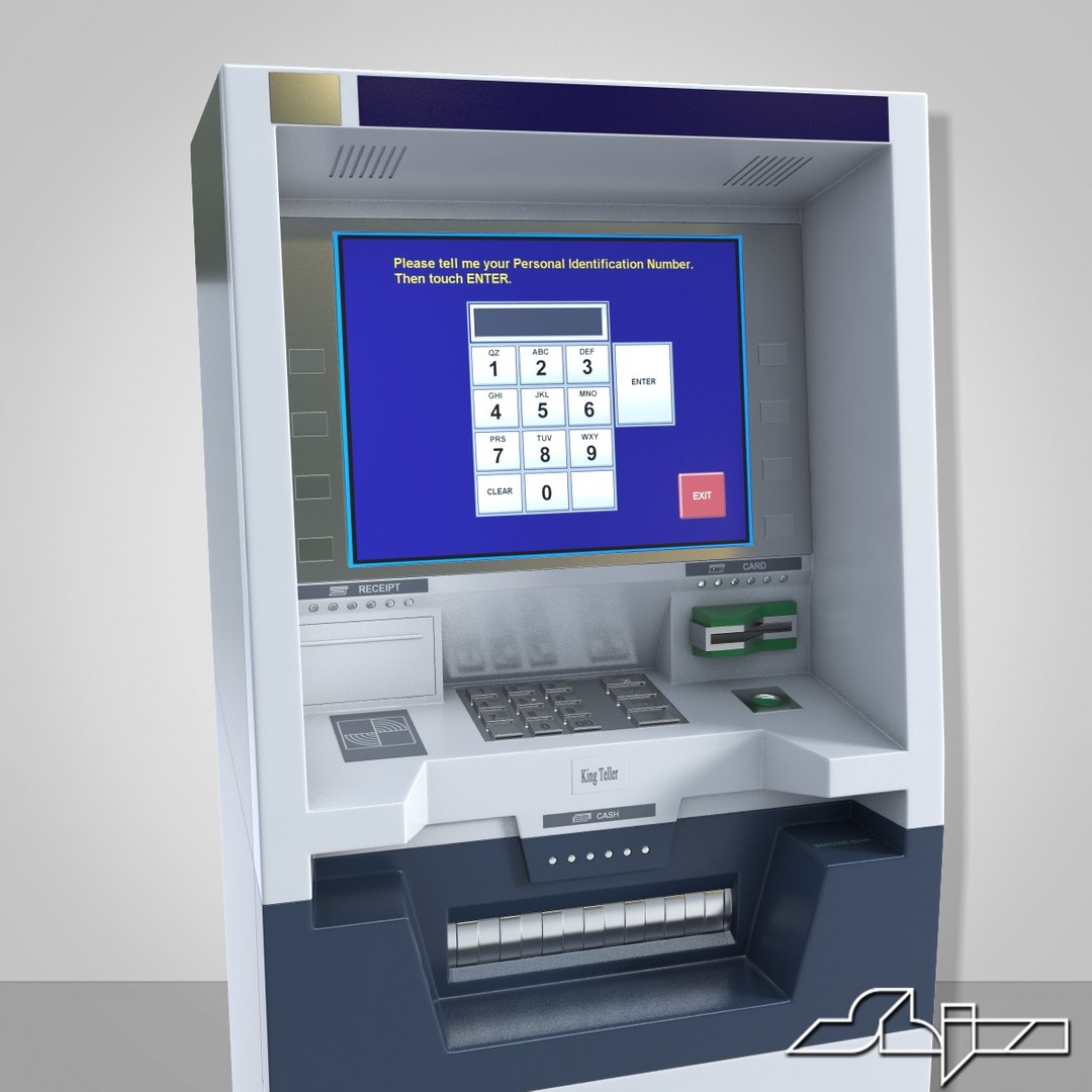 Atm Cash Machine 1 3d Model