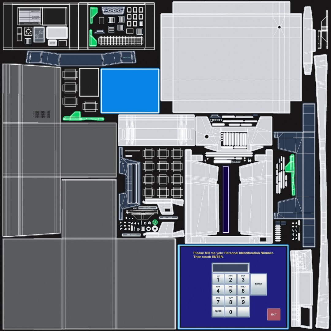 Atm Cash Machine 1 3d Model