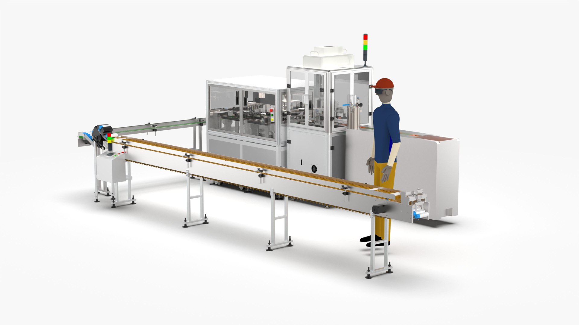 Automatic Candy Processing And Packaging Line 3D Model - TurboSquid 2065999