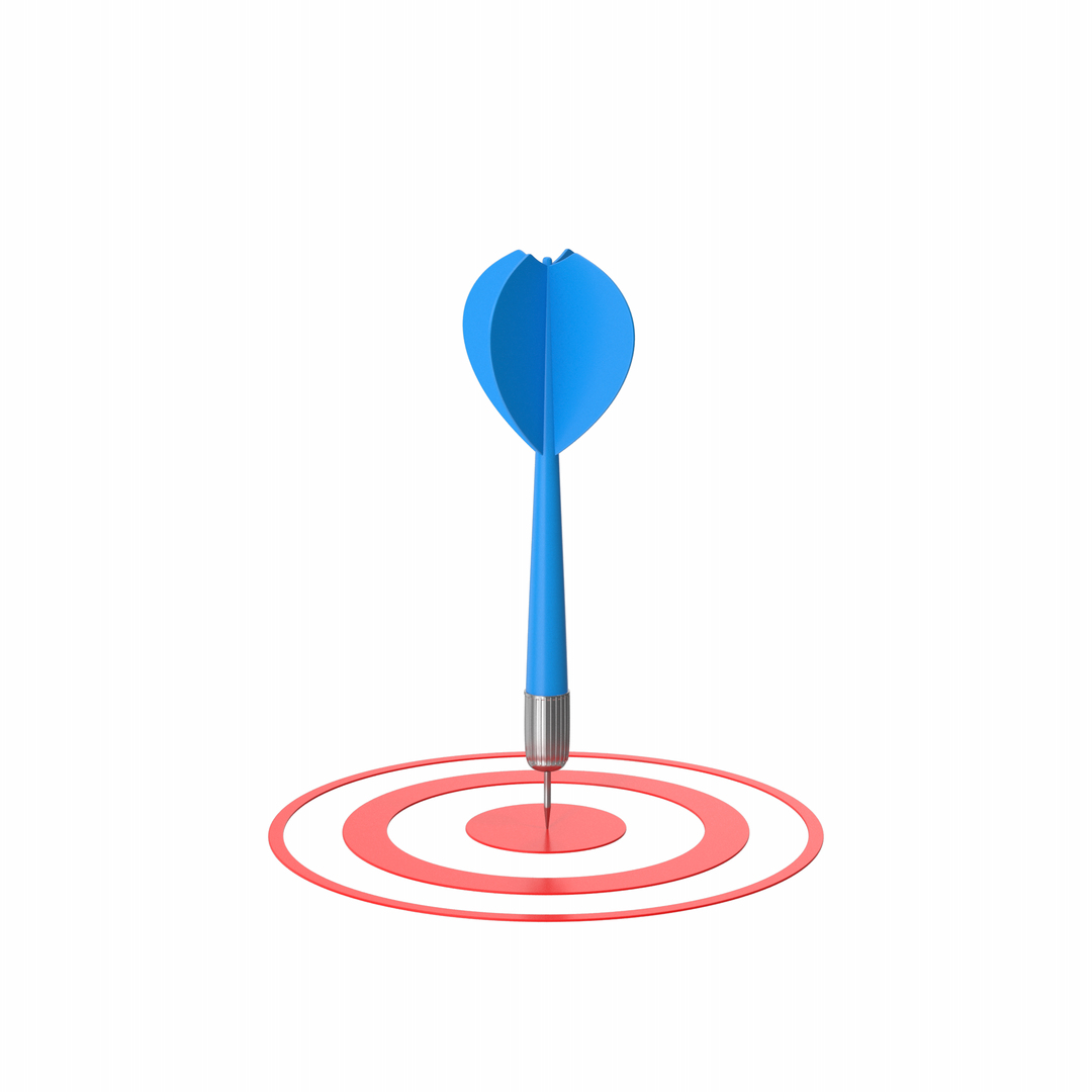 Blue Dart On Target 3D - TurboSquid 2204099