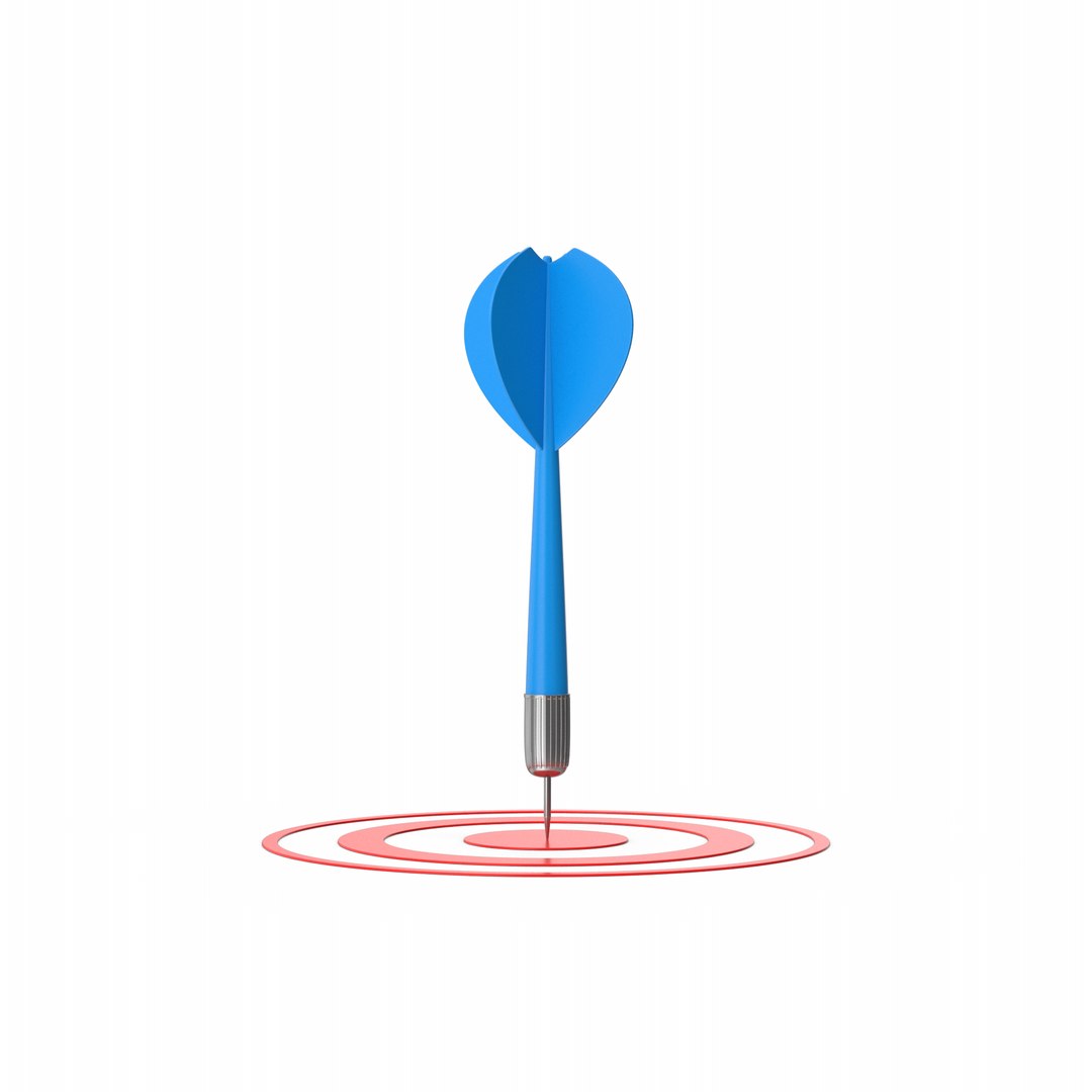 Blue Dart On Target 3D - TurboSquid 2204099