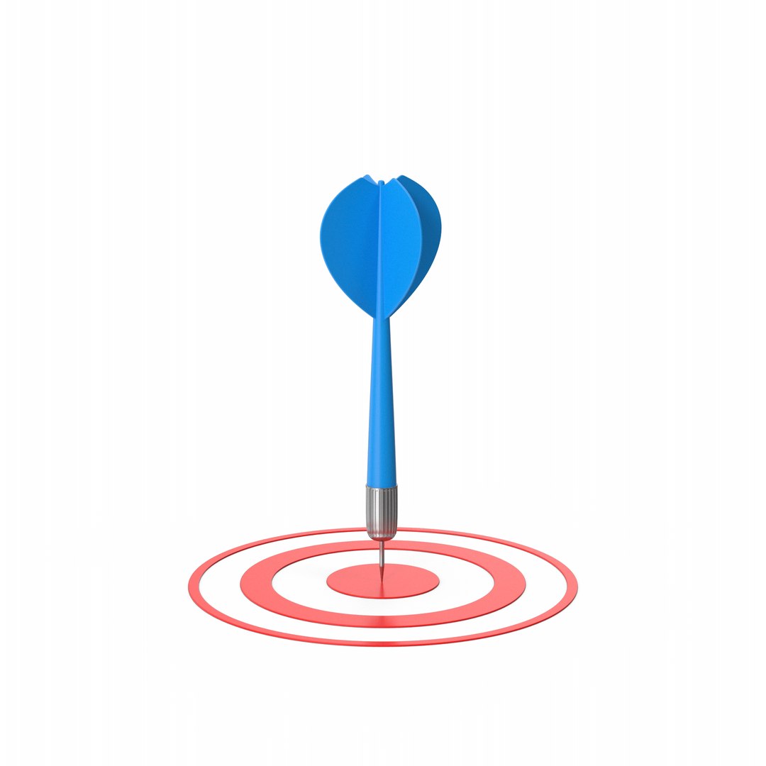 Blue Dart On Target 3D - TurboSquid 2204099