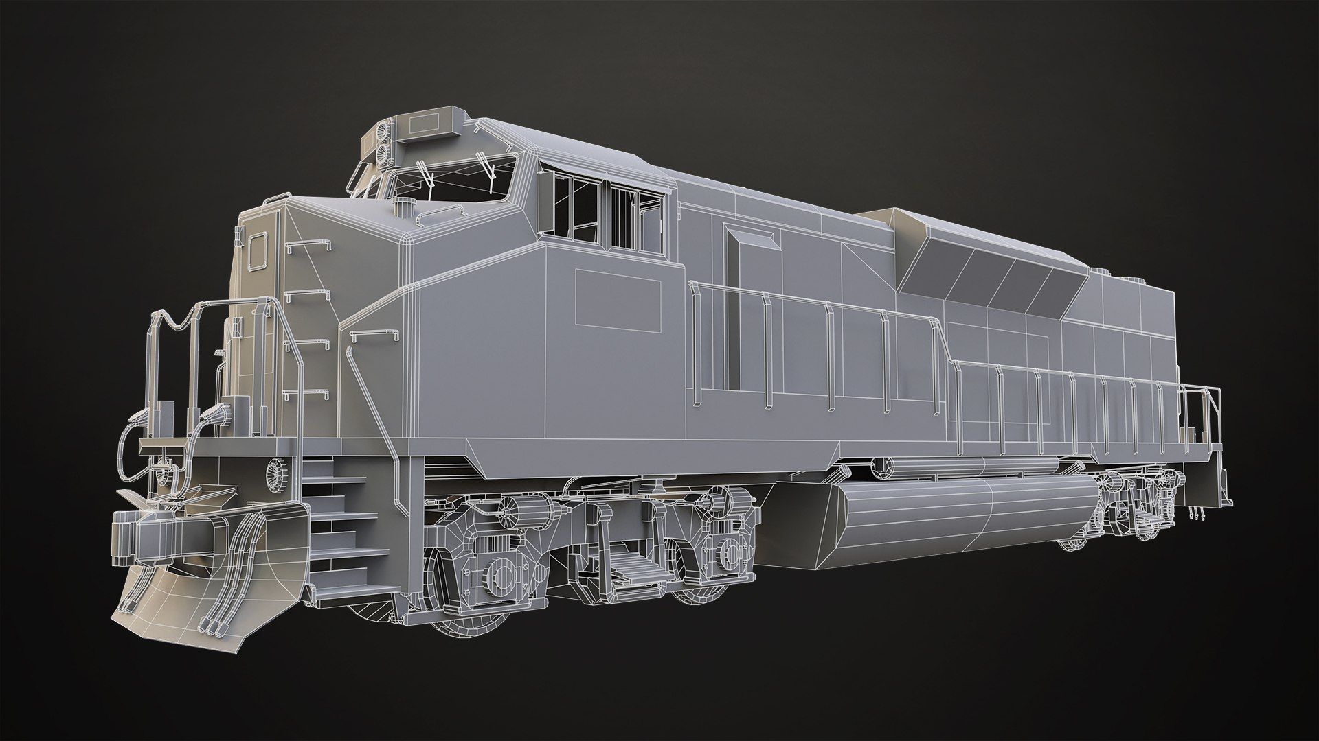 Diesel Locomotive - Low Poly Model - TurboSquid 2357820