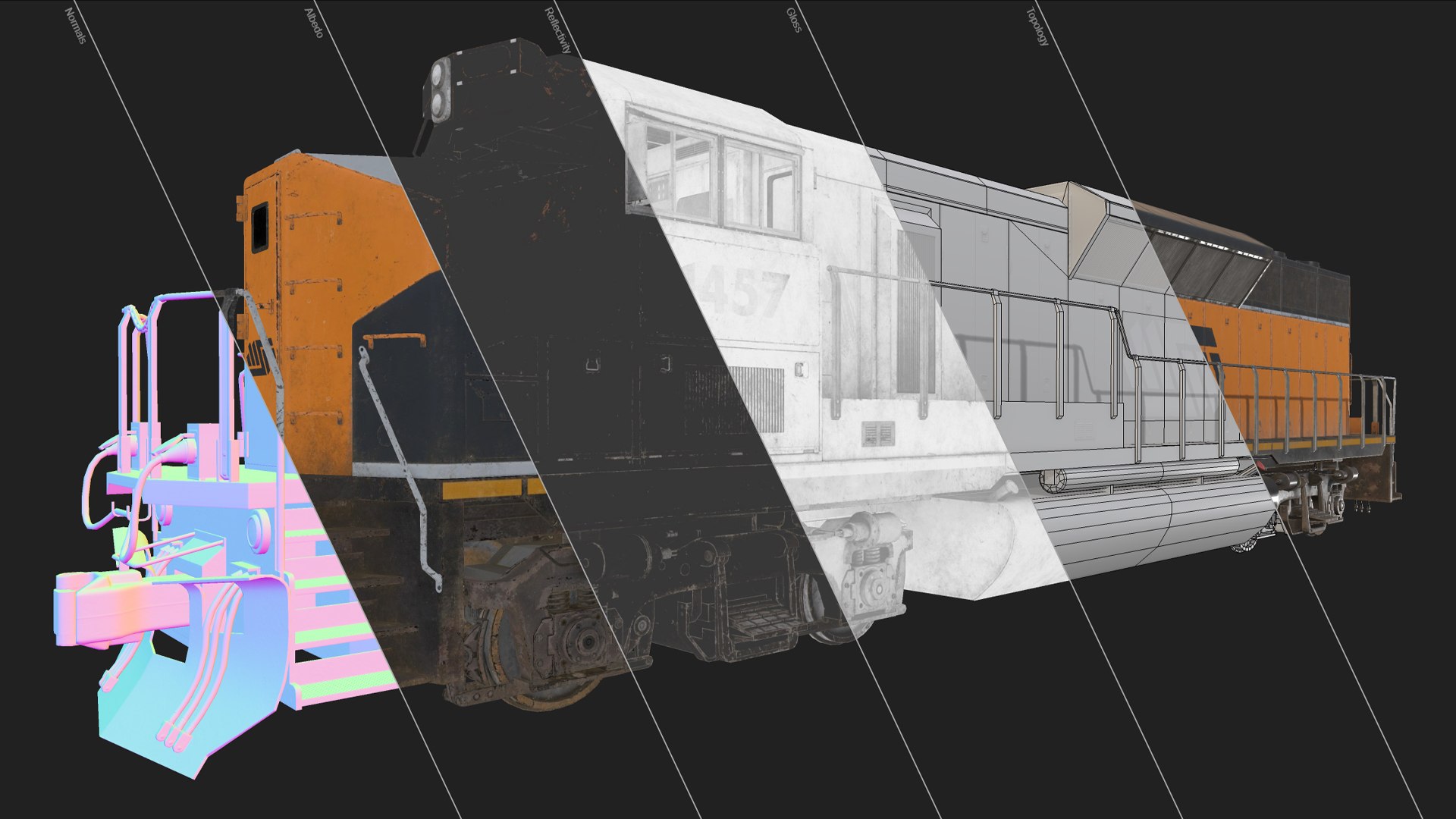 Diesel Locomotive - Low Poly Model - TurboSquid 2357820