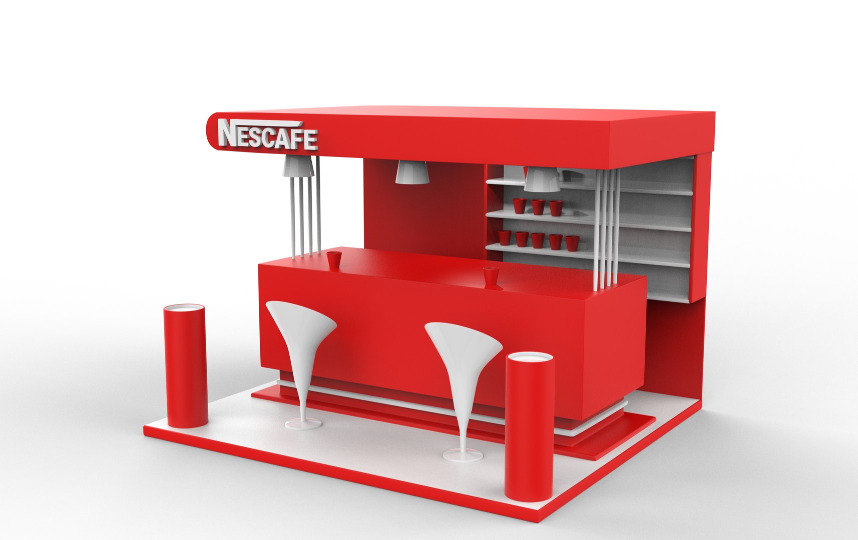 Nescafe Stall 3D Model Model - TurboSquid 2347967