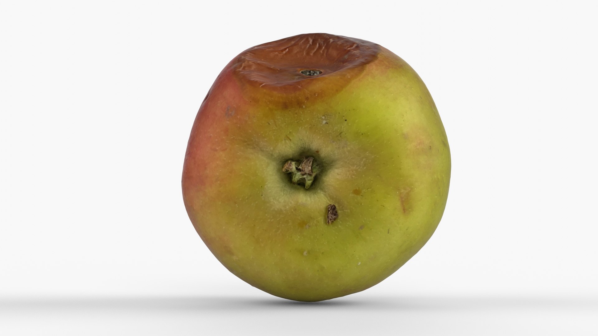 Photorealistic 3D Scan Of Rotten Wrinkly Overripe Old Ugly Apple 3D ...