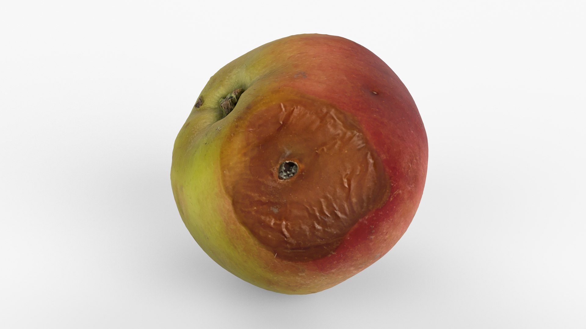 Photorealistic 3D Scan Of Rotten Wrinkly Overripe Old Ugly Apple 3D ...