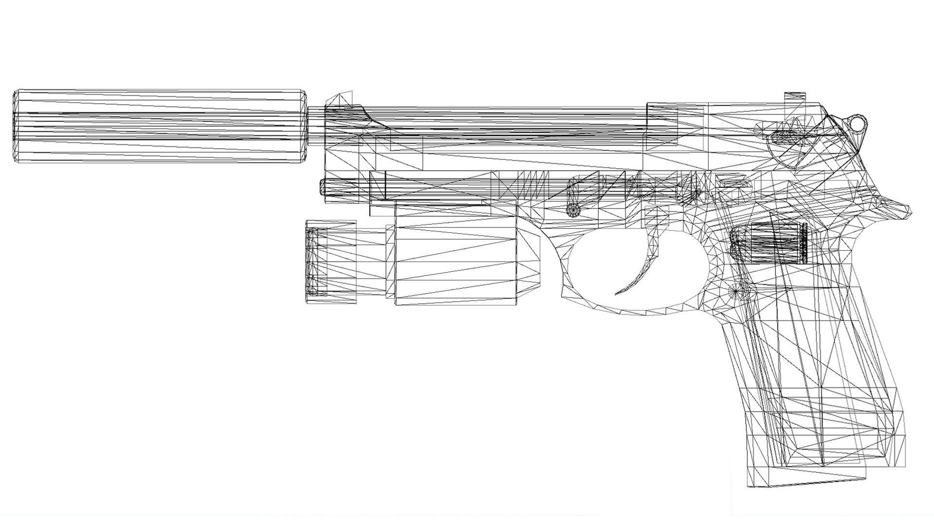 Handgun Custom 3D model - TurboSquid 2183442