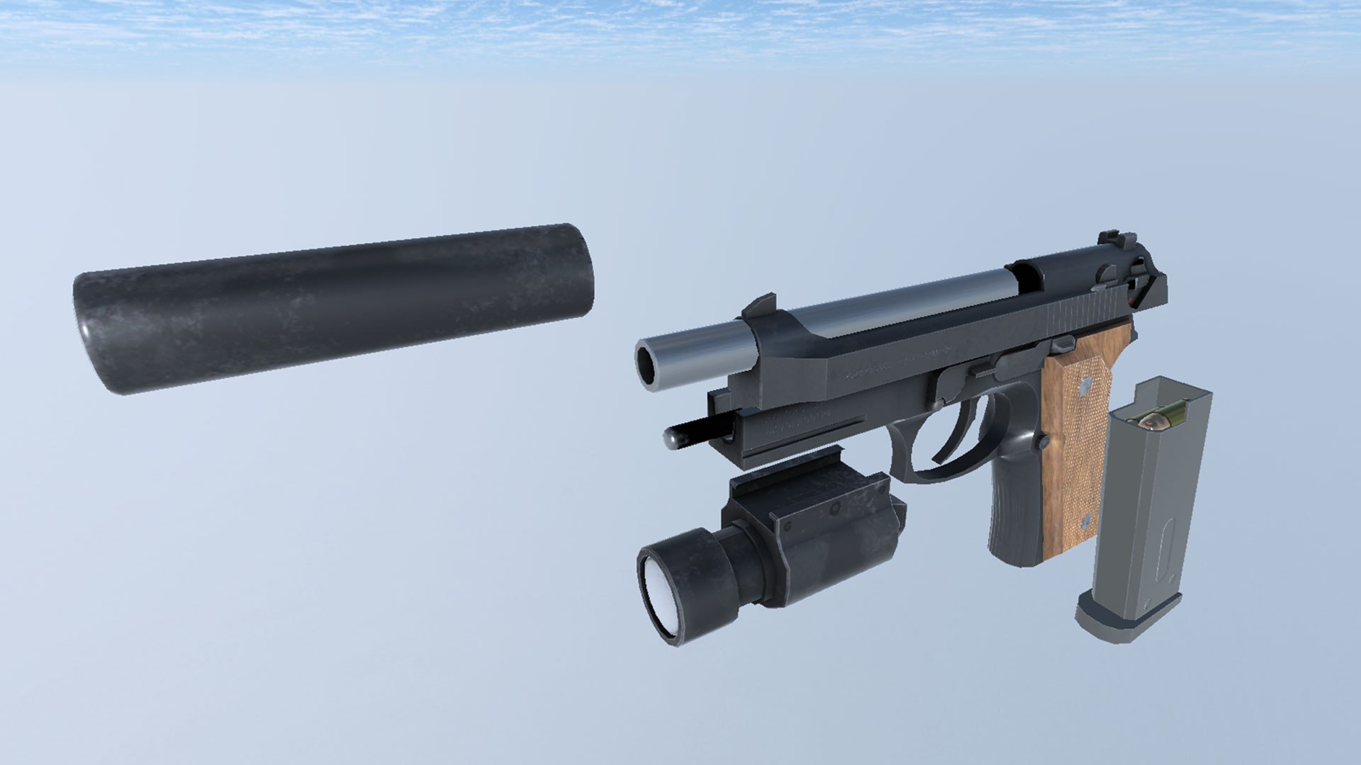 Handgun Custom 3D model - TurboSquid 2183442