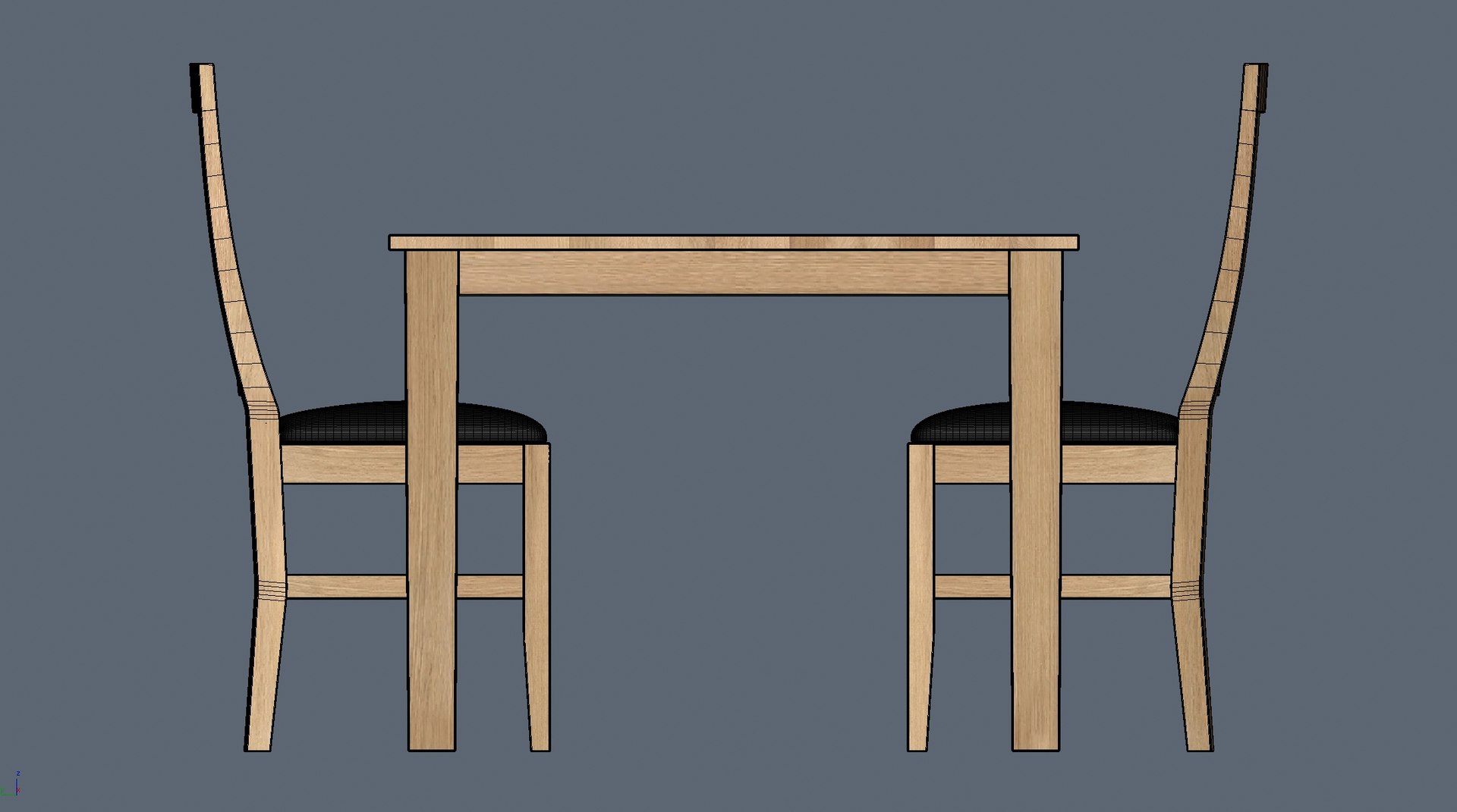 Large Kitchen Table 3d Model