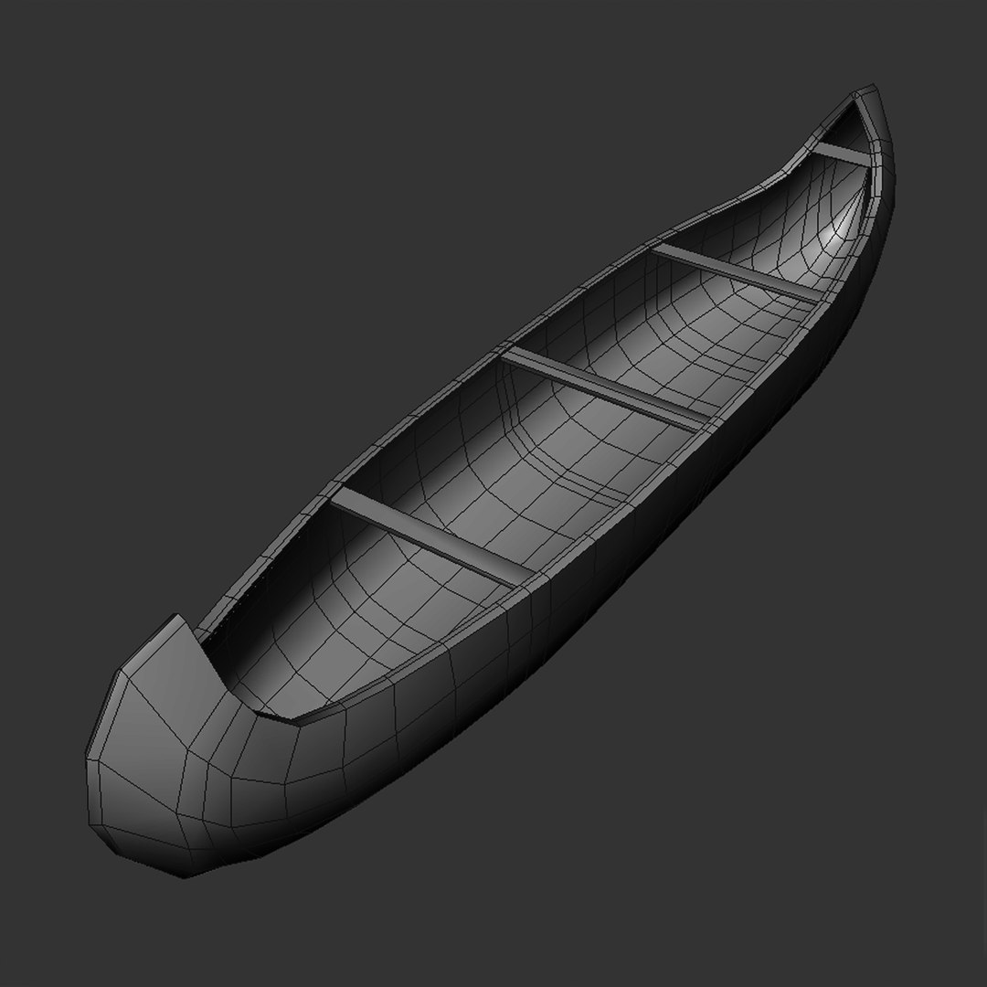 Native Canoe 3d Obj