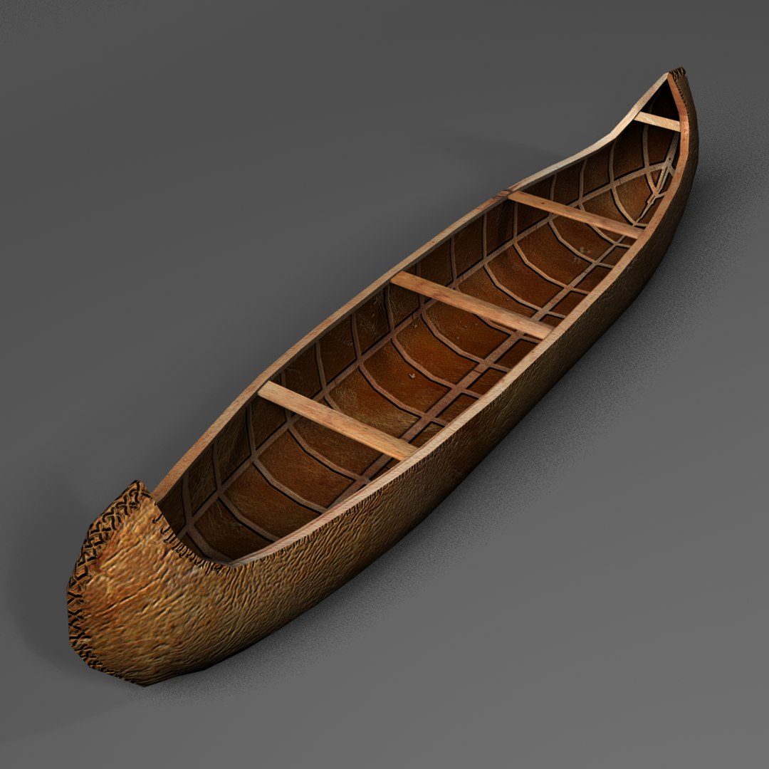 Native Canoe 3d Obj