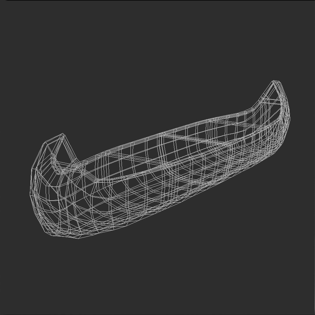 Native Canoe 3d Obj