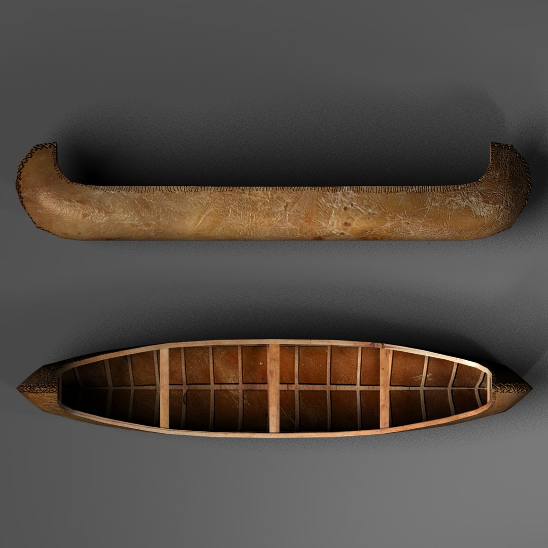 Native Canoe 3d Obj