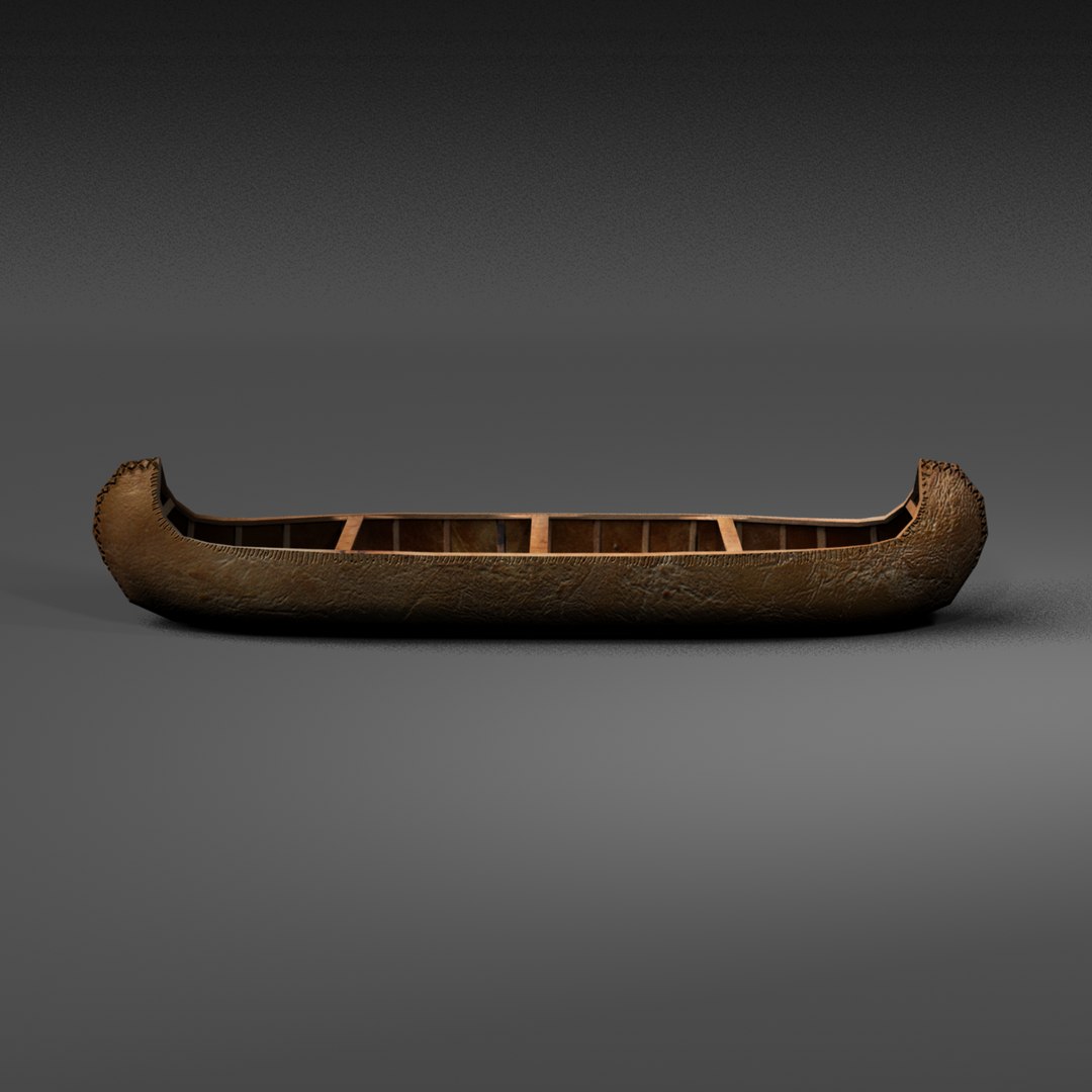 Native Canoe 3d Obj
