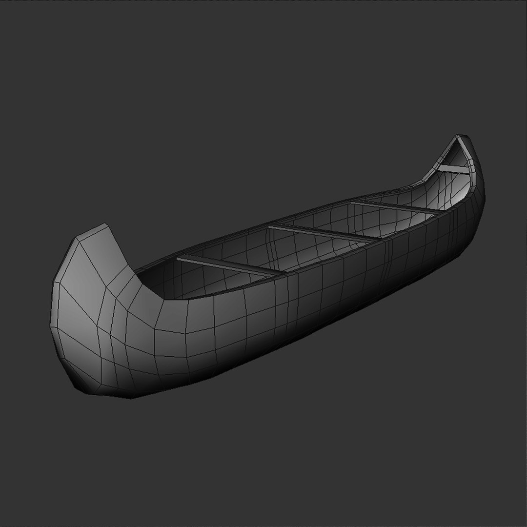 Native Canoe 3d Obj