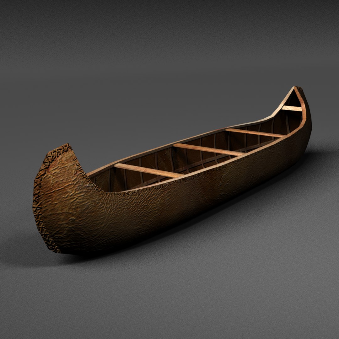 Native Canoe 3d Obj