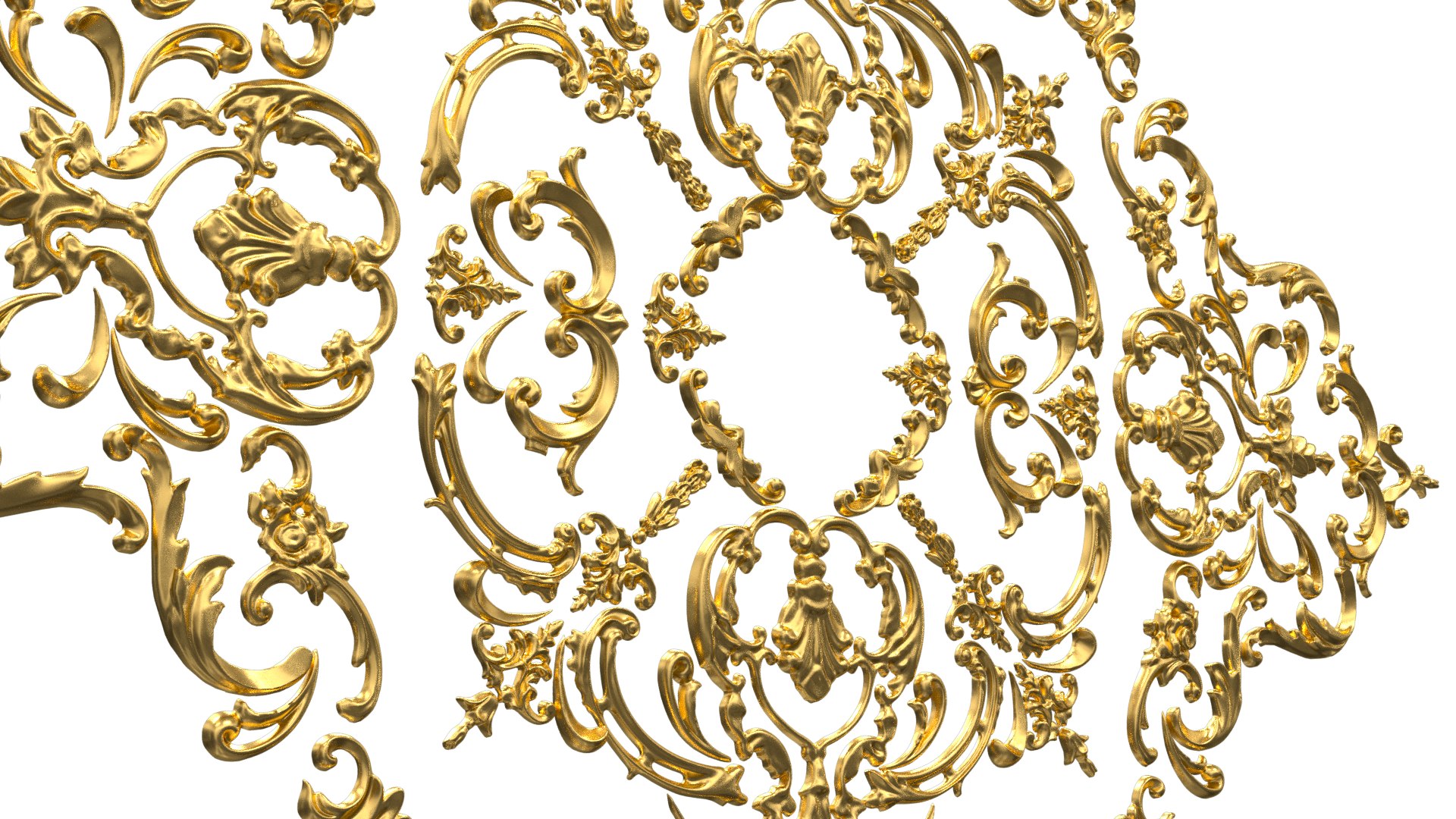 Ceiling Sockets Gypsum Plaster DR259 Model - TurboSquid 2126531