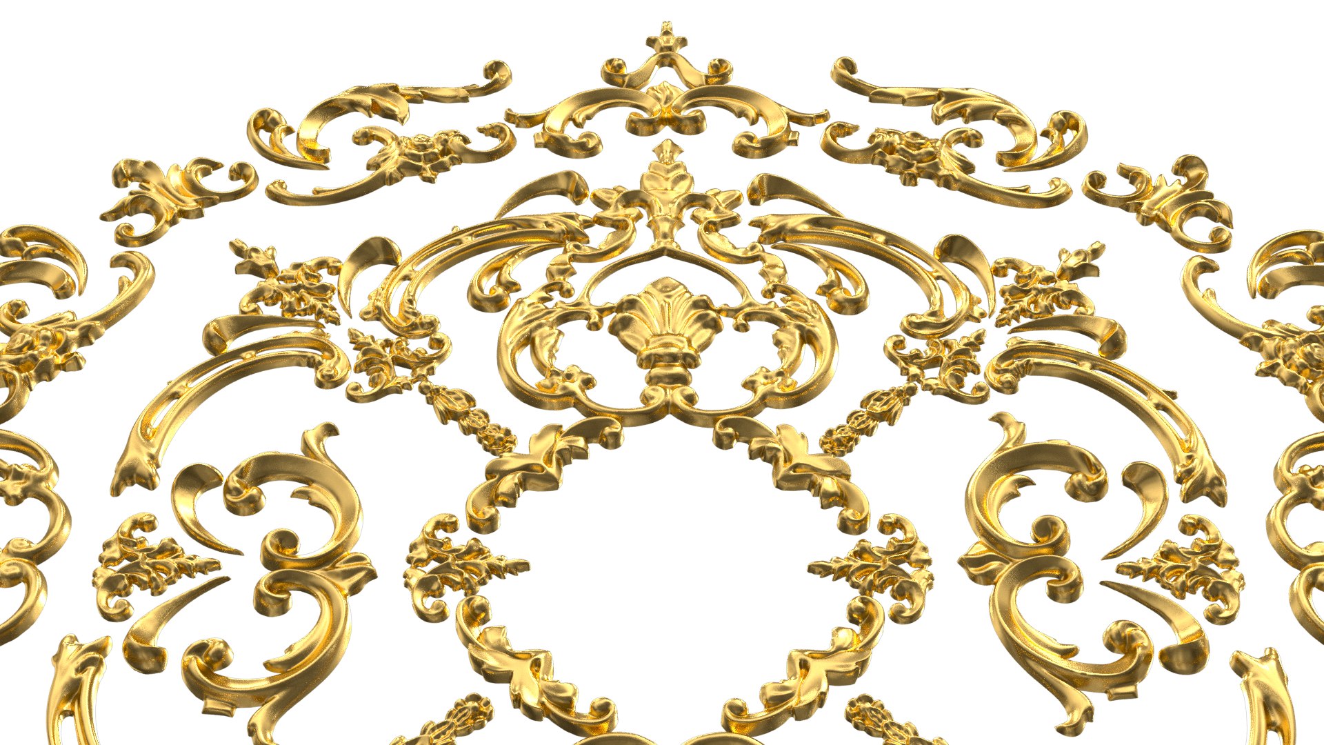 Ceiling Sockets Gypsum Plaster DR259 Model - TurboSquid 2126531