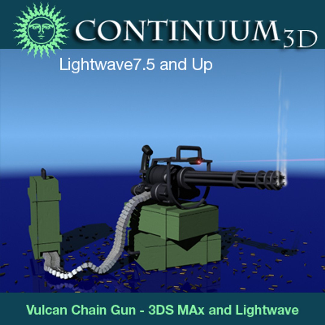 Handheld Vulcan Chain Gun 3d Model