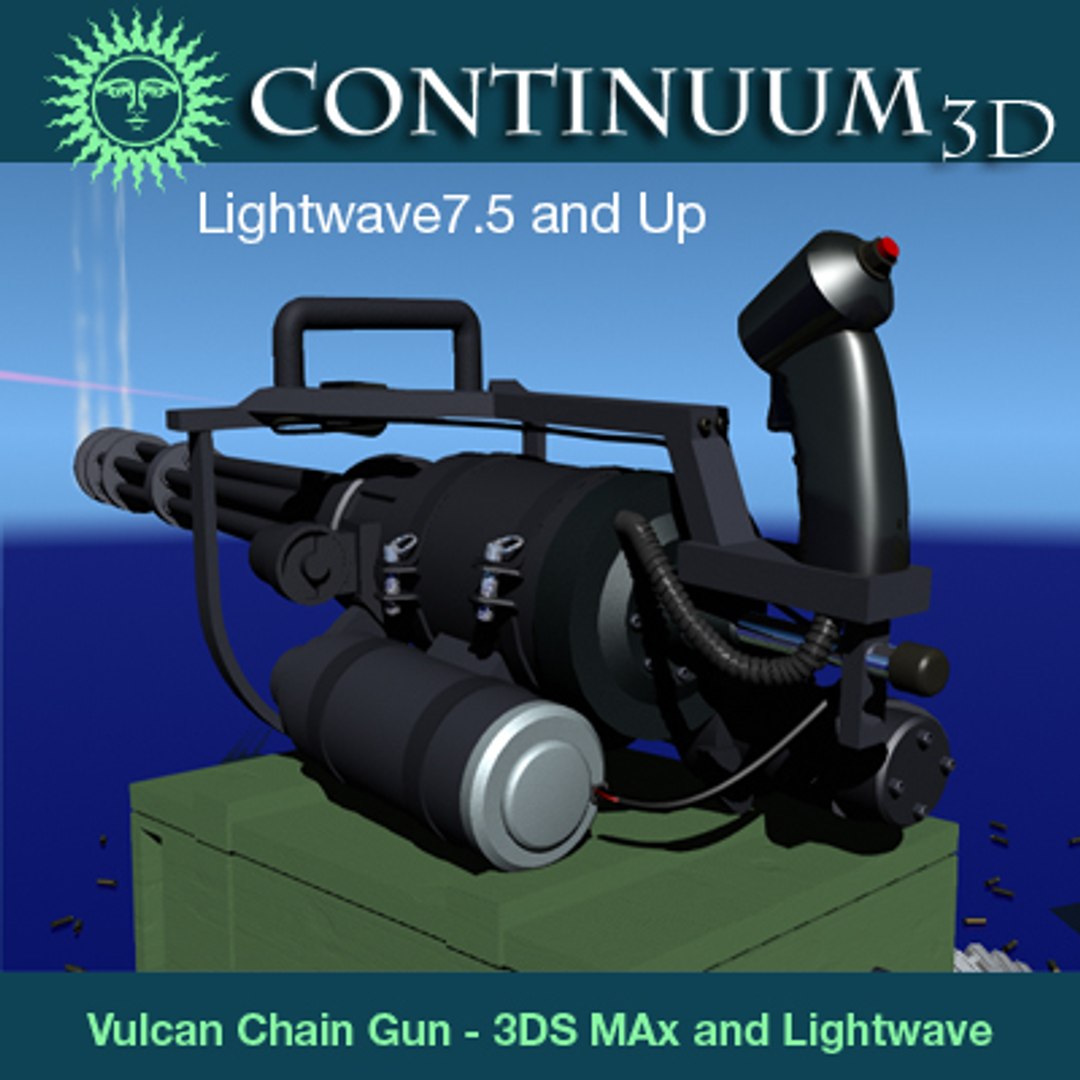 Handheld Vulcan Chain Gun 3d Model