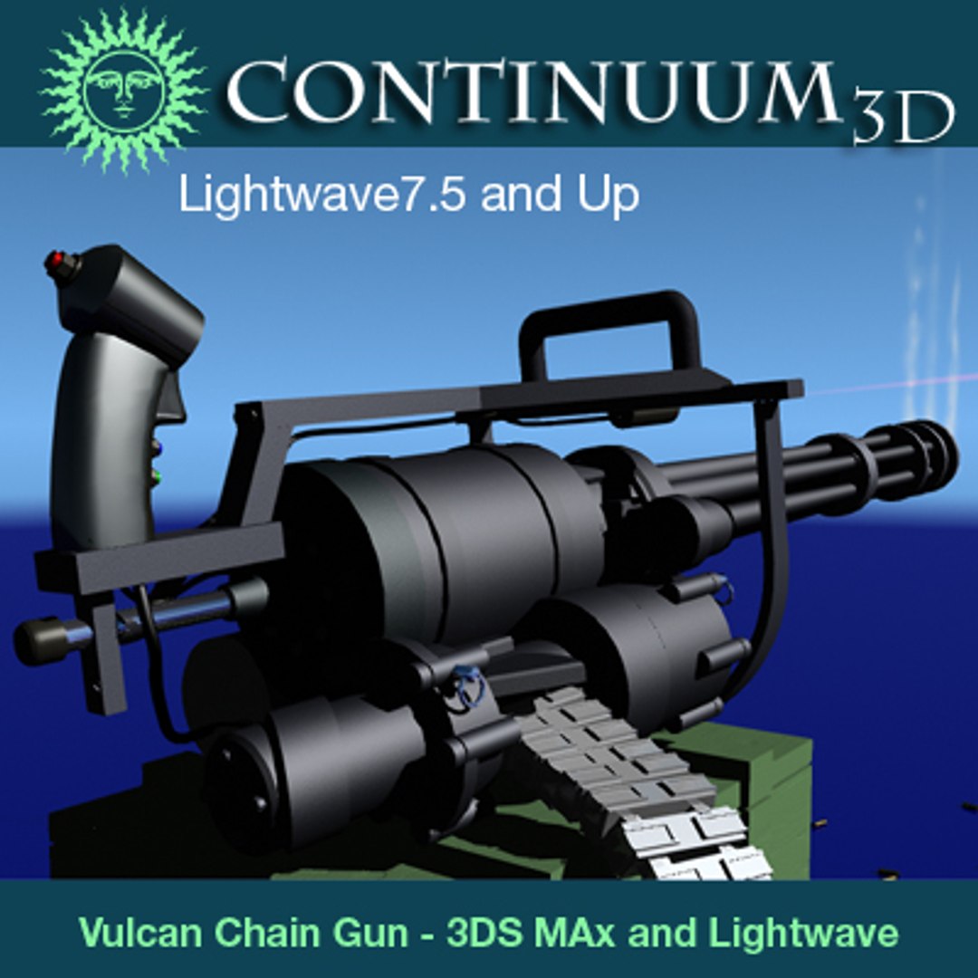 Handheld Vulcan Chain Gun 3d Model