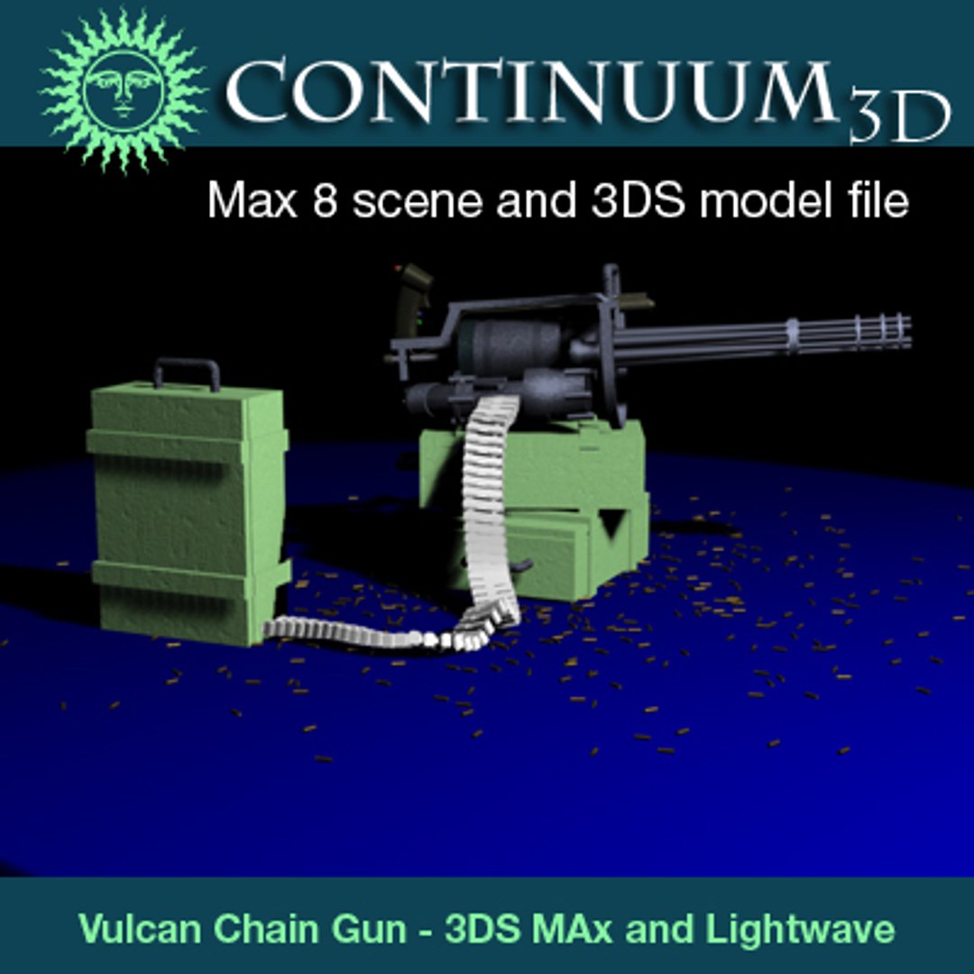 Handheld Vulcan Chain Gun 3d Model
