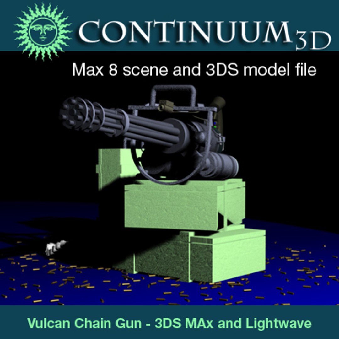 Handheld Vulcan Chain Gun 3d Model