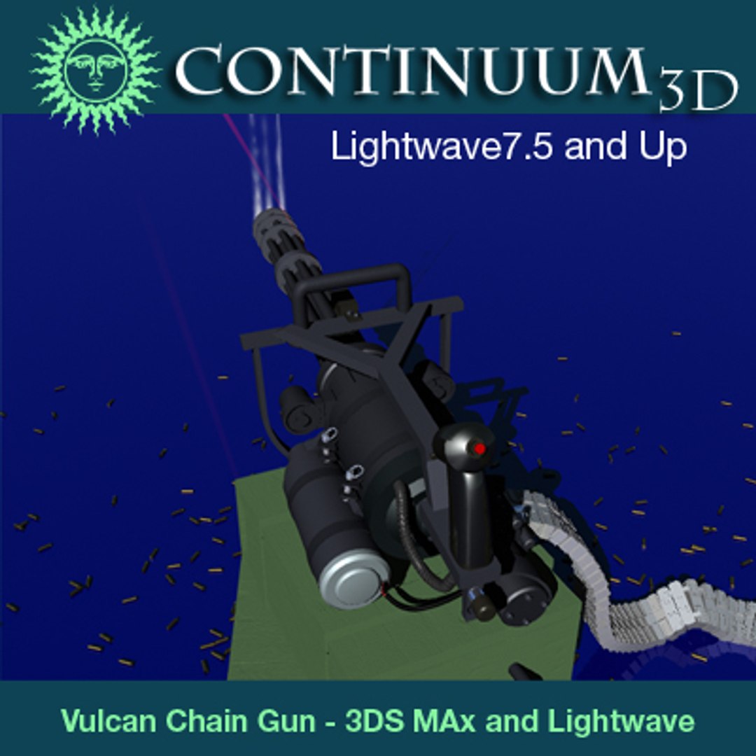 Handheld Vulcan Chain Gun 3d Model
