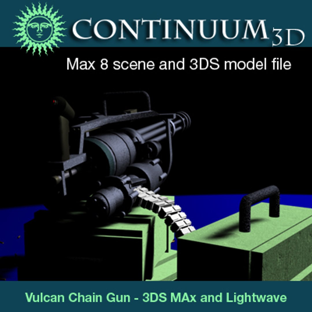 Handheld Vulcan Chain Gun 3d Model