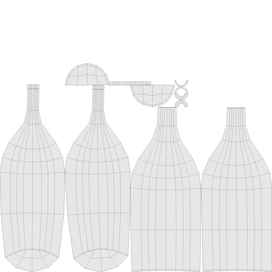 Quarter Bottle 3D - TurboSquid 1301297
