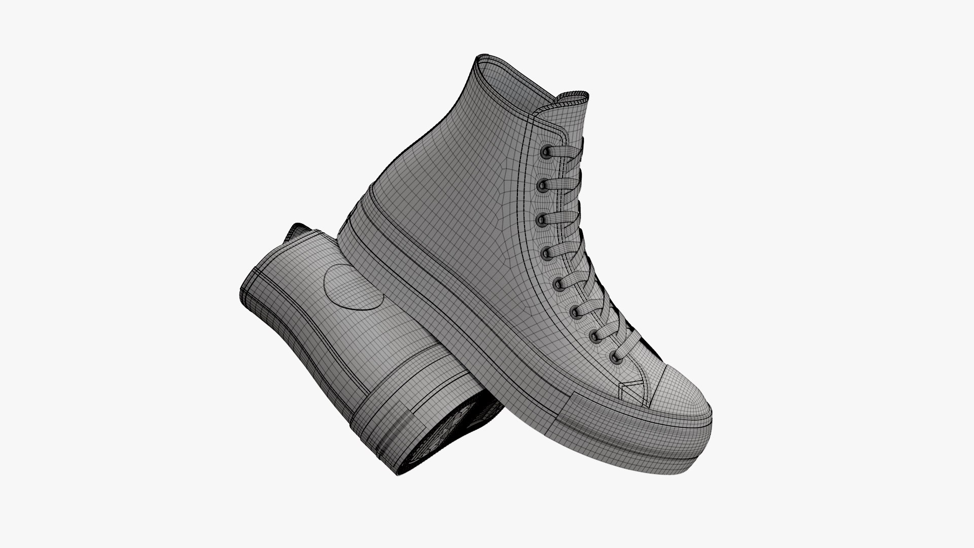 3D Chuck Taylor All Star Lift Platform High Top Blue - TurboSquid 1952696