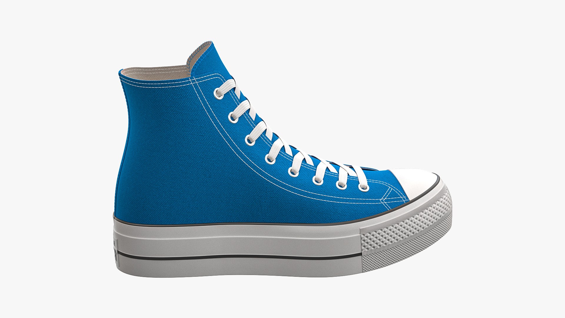 3D Chuck Taylor All Star Lift Platform High Top Blue - TurboSquid 1952696