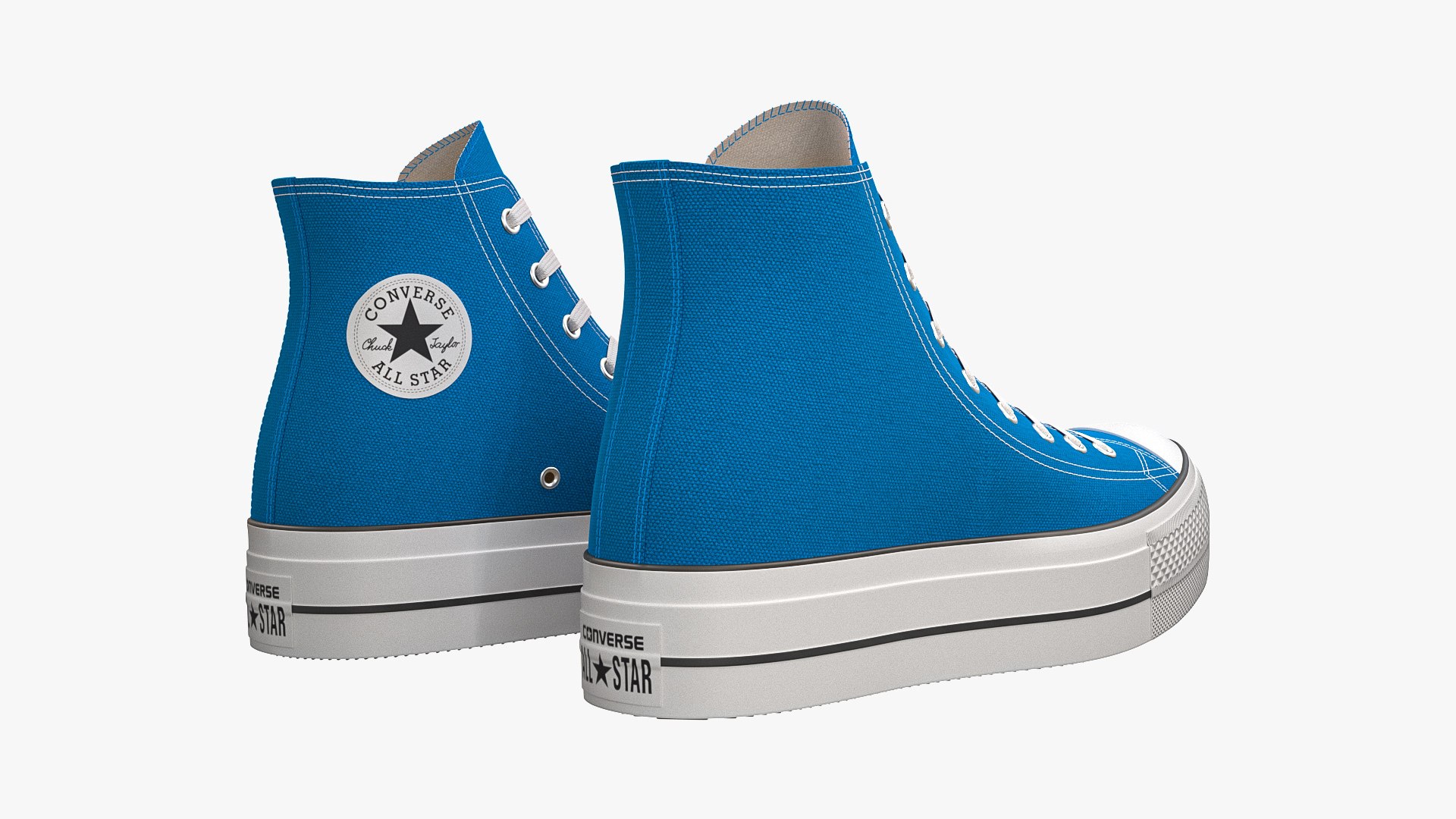3D Chuck Taylor All Star Lift Platform High Top Blue - TurboSquid 1952696