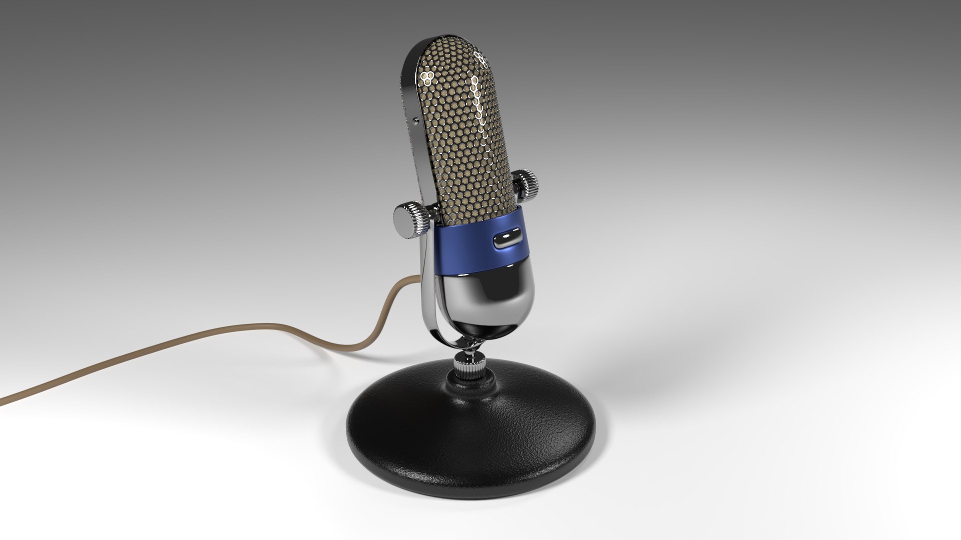 Vintage microphone model - TurboSquid 1288486