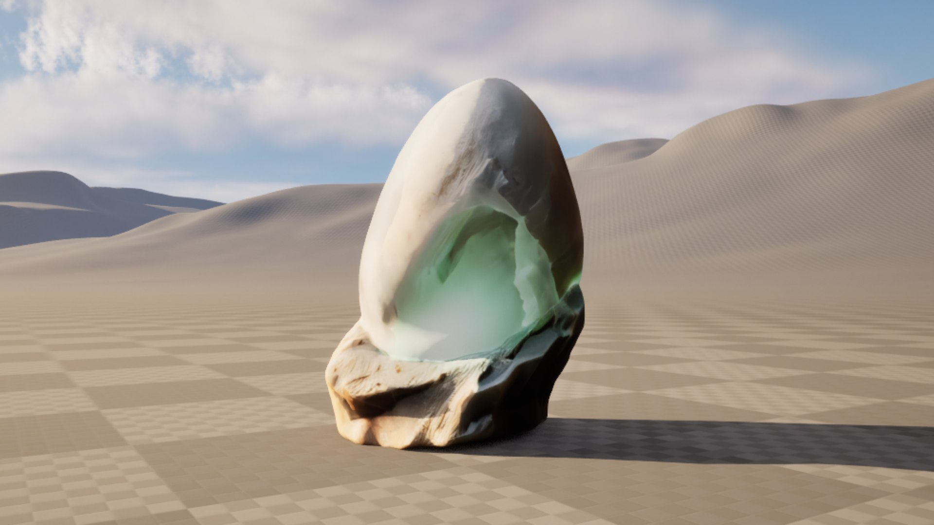 3D Ethereal Egg Rock Formation With Glowing Core - High-Poly 3D Asset ...