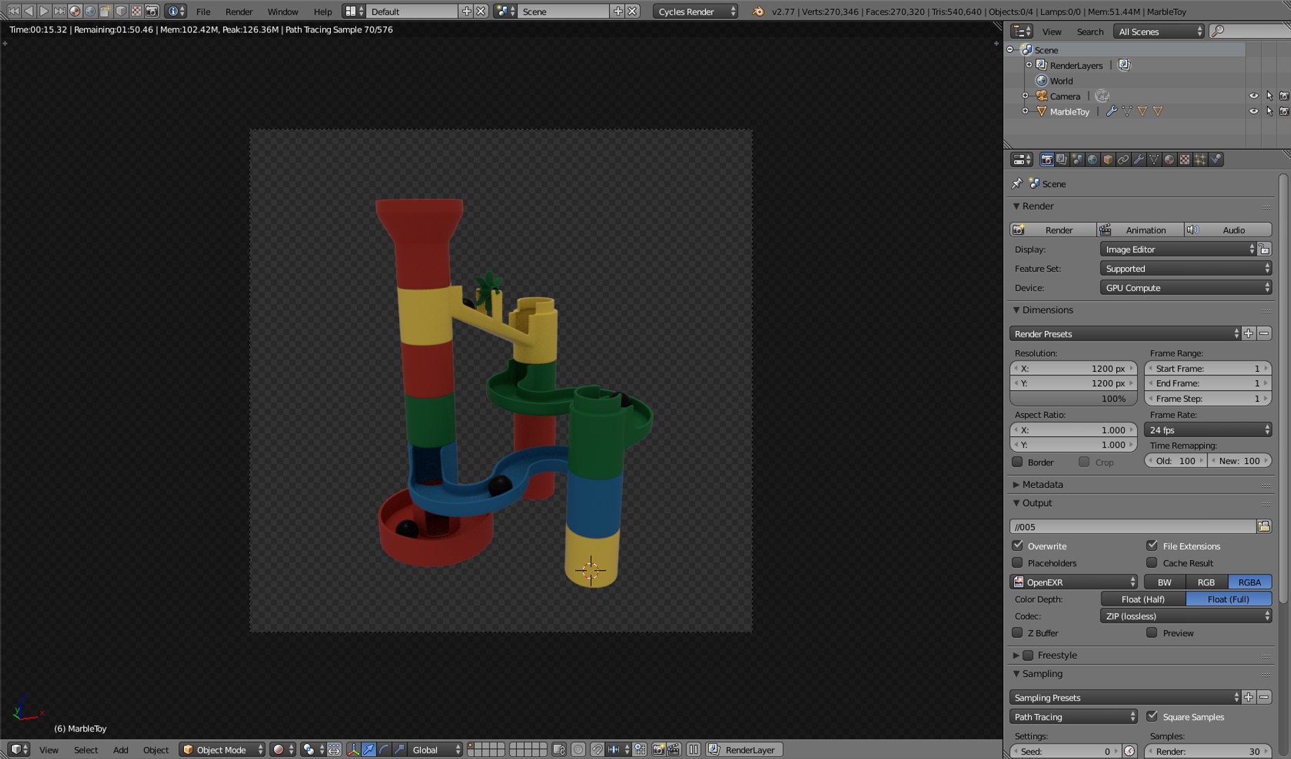 3d Model Marble Toys