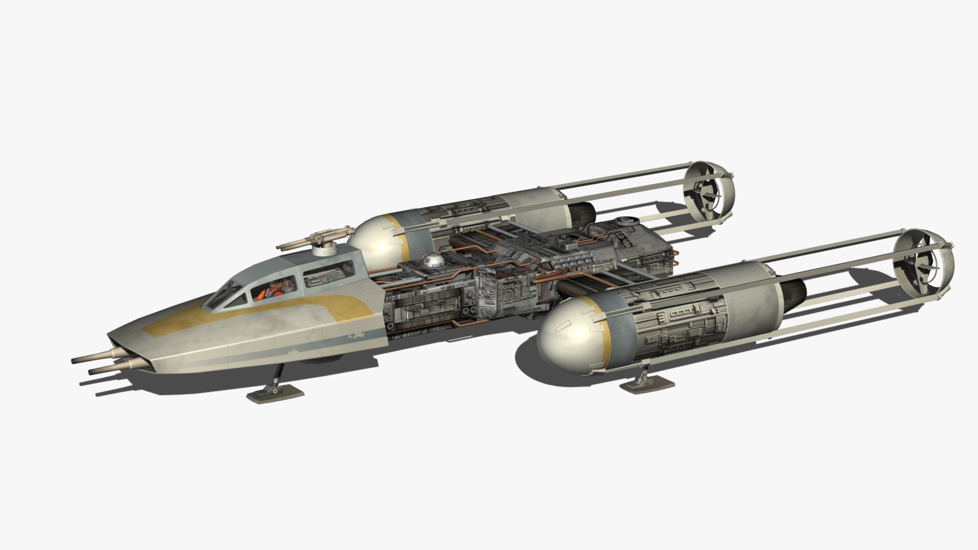 3d Y-wing Star Wars