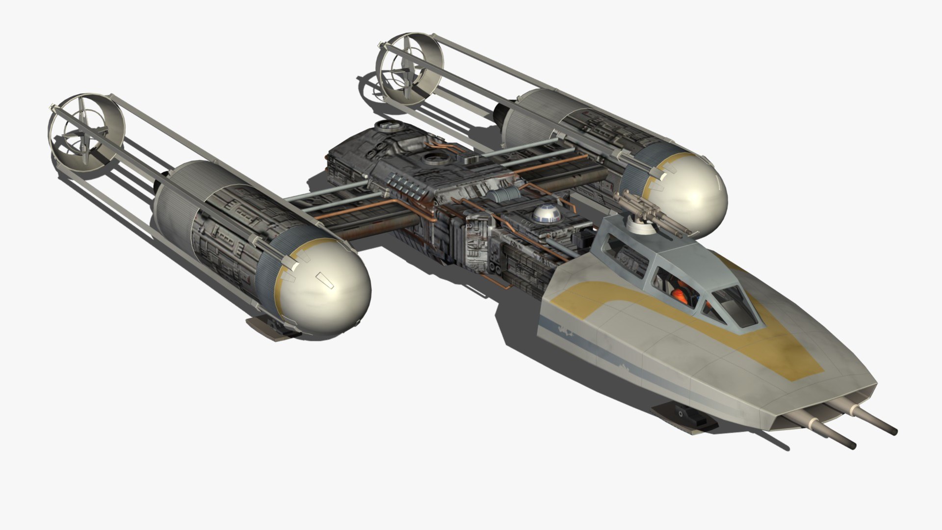 3d Y-wing Star Wars
