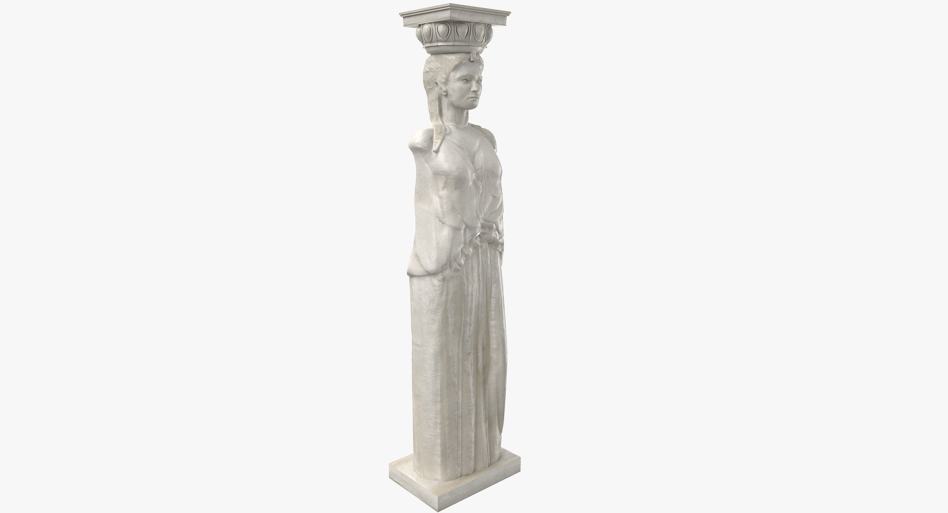 3d Max Column Caryatids
