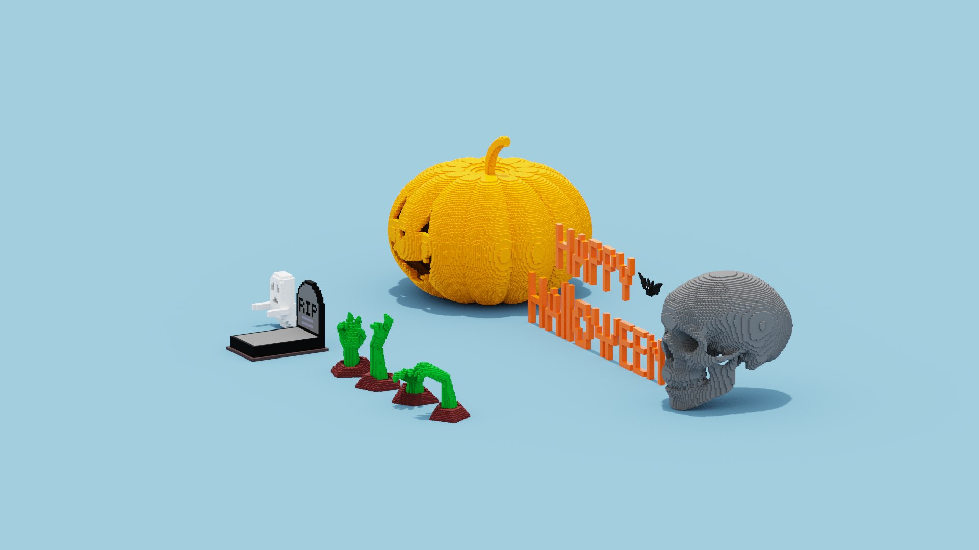 Happy Halloween Pack 3D model - TurboSquid 1971189