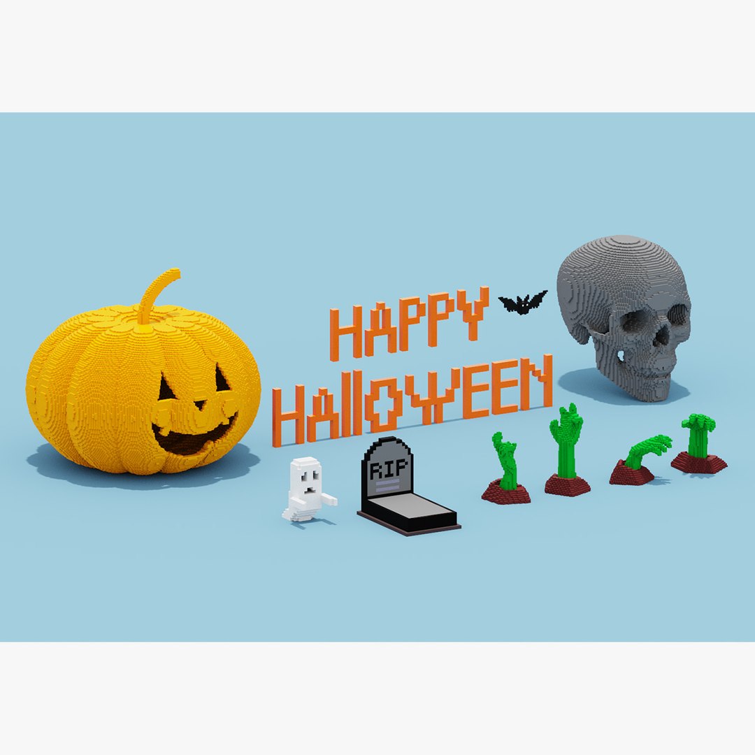 Happy Halloween Pack 3D model - TurboSquid 1971189