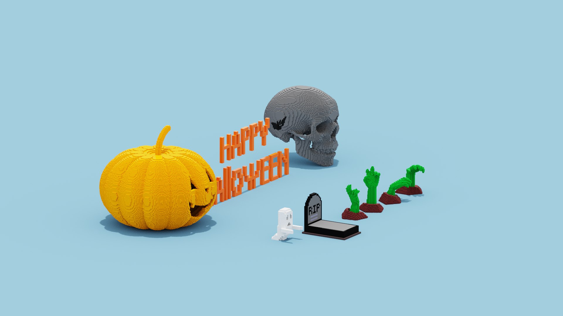 Happy Halloween Pack 3D model - TurboSquid 1971189